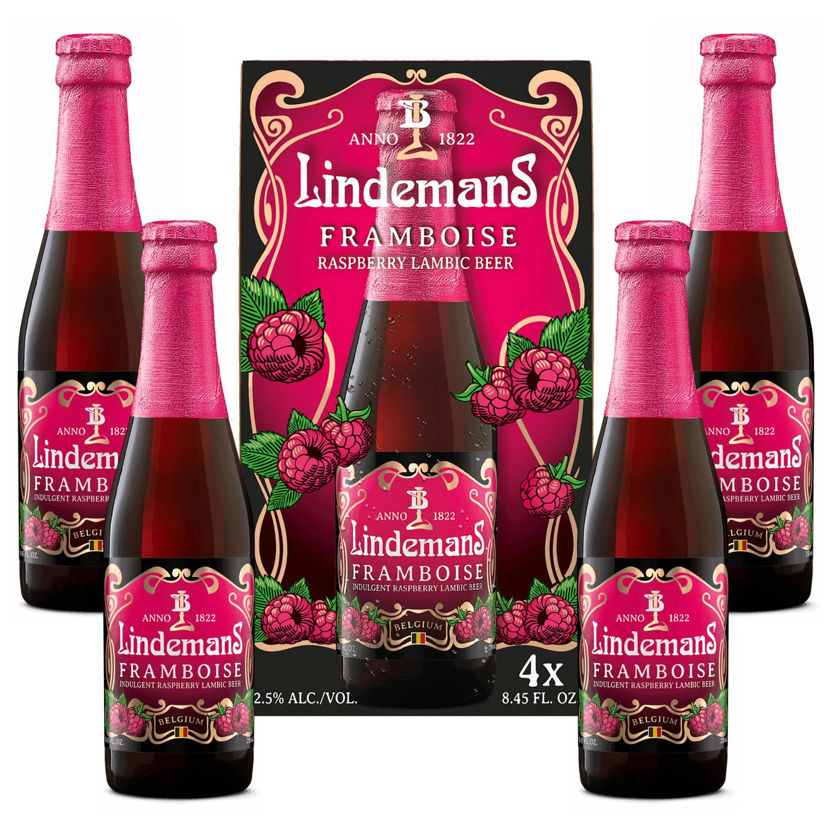 Lindemans Framboise (Raspberry) 8 oz. 4-pack – BELGIAN-STYLE ALES